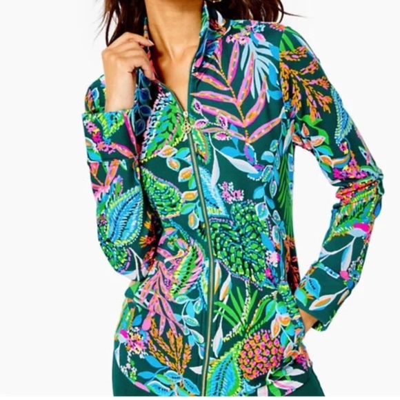 Lilly Pulitzer | Jackets & Coats | Lilly Pulitzer Zip Up Top | Poshmark